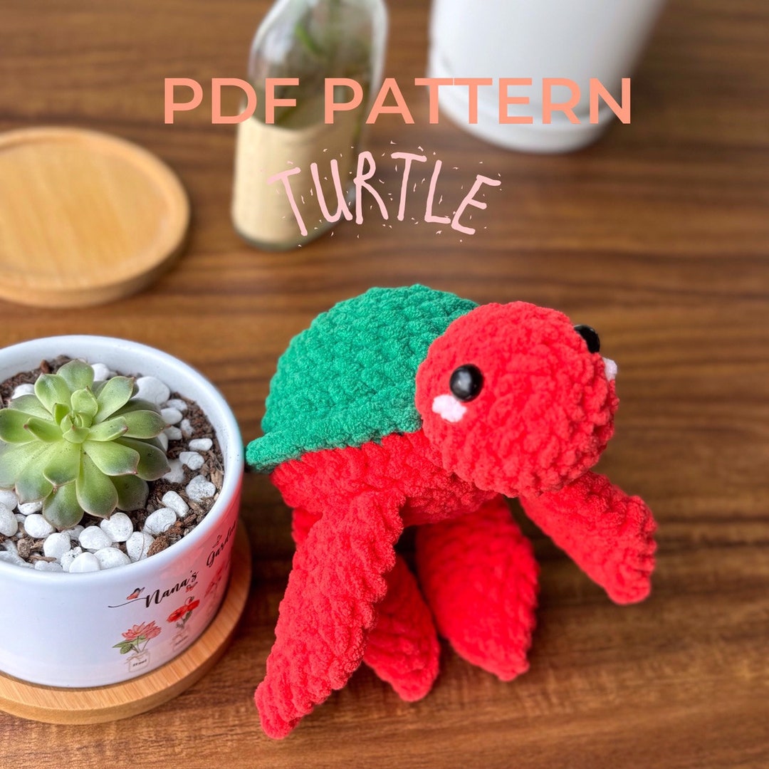 Sea Turtle Cute No Sew Crochet Pattern, No Sew Amigurumi Crochet ...