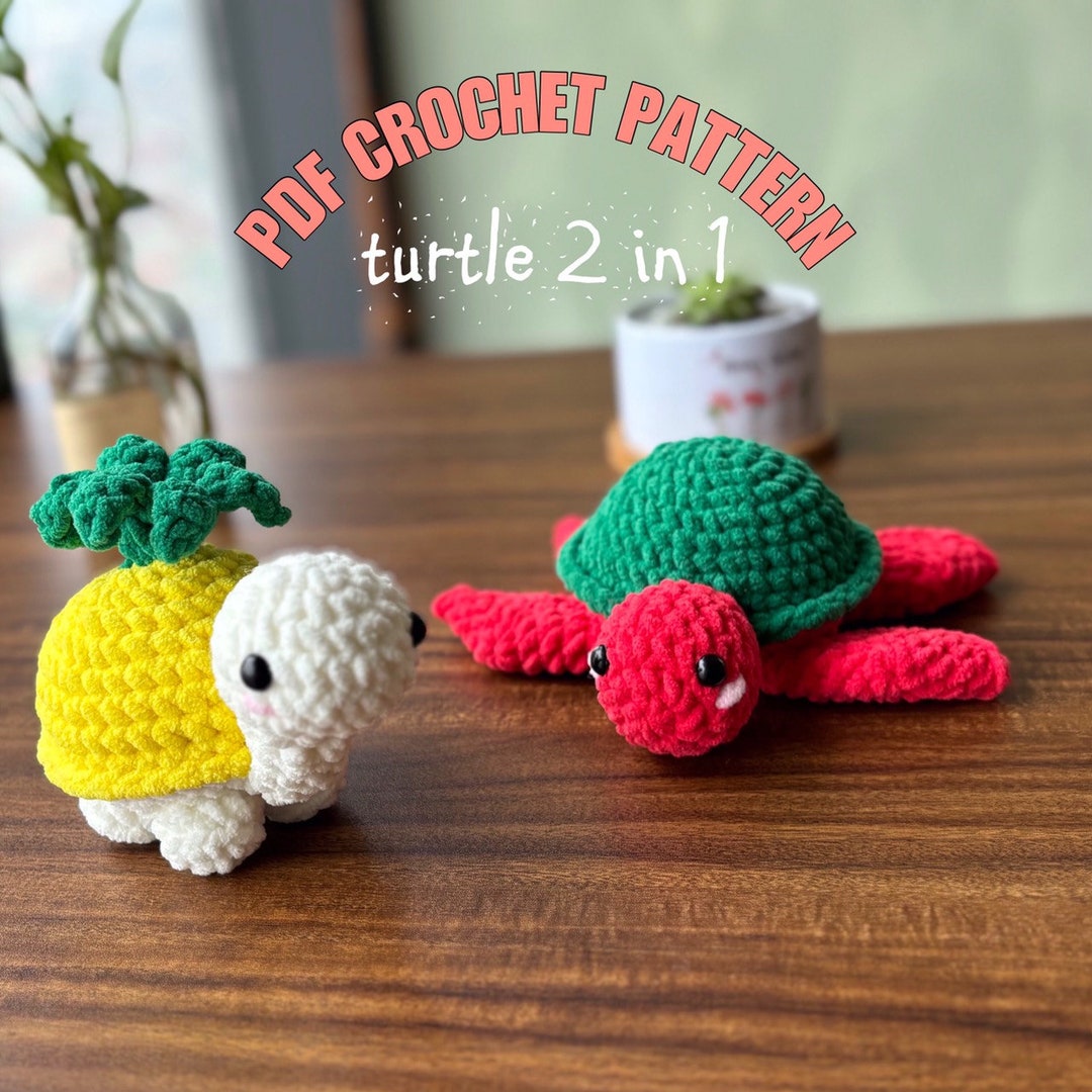 Sea Turtle Cute Crochet Pattern 2 In1, Amigurumi Crochet Pattern ...