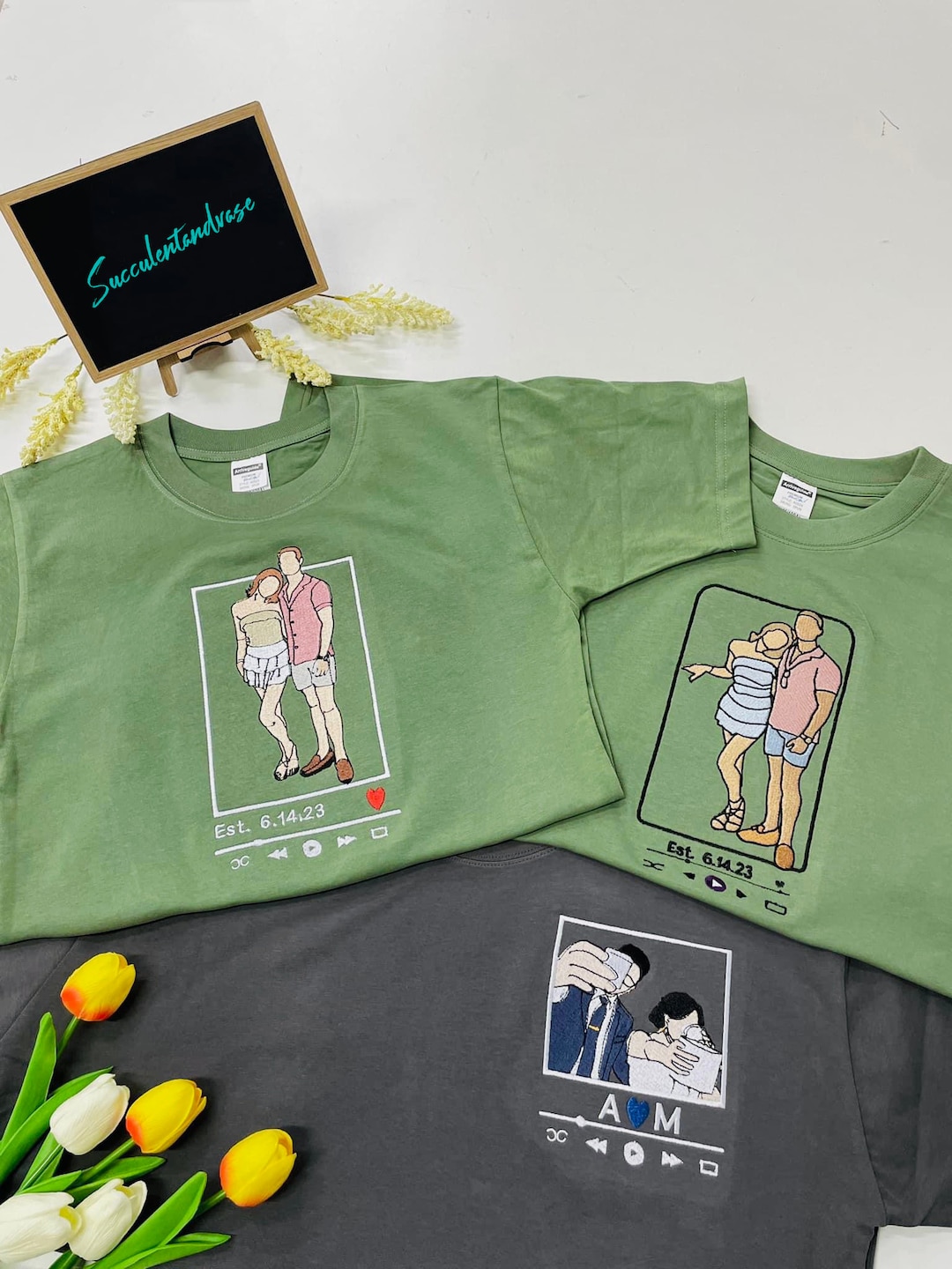 Custom Embroidered T Shirt, Embroidery Photo, Custom Embroidered Shirt ...