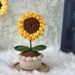 Sunflower Pot Crochet Pattern, Crochet Sunflower Pot Decoration ...