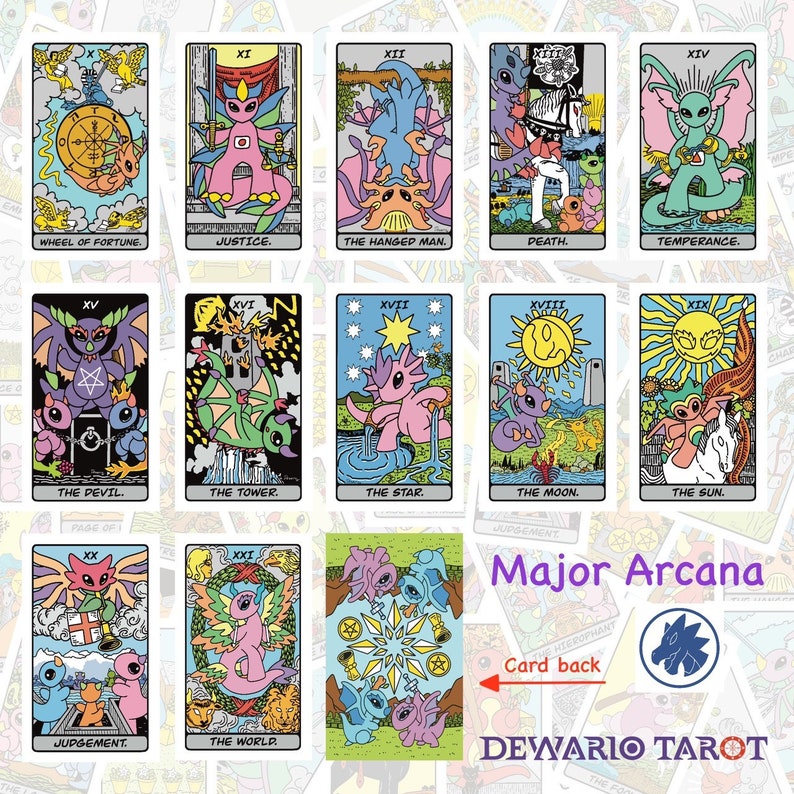 Dragon Tarot Deck , Unique Tarot Cards, 78 Tarot Cards, Custom Design ...