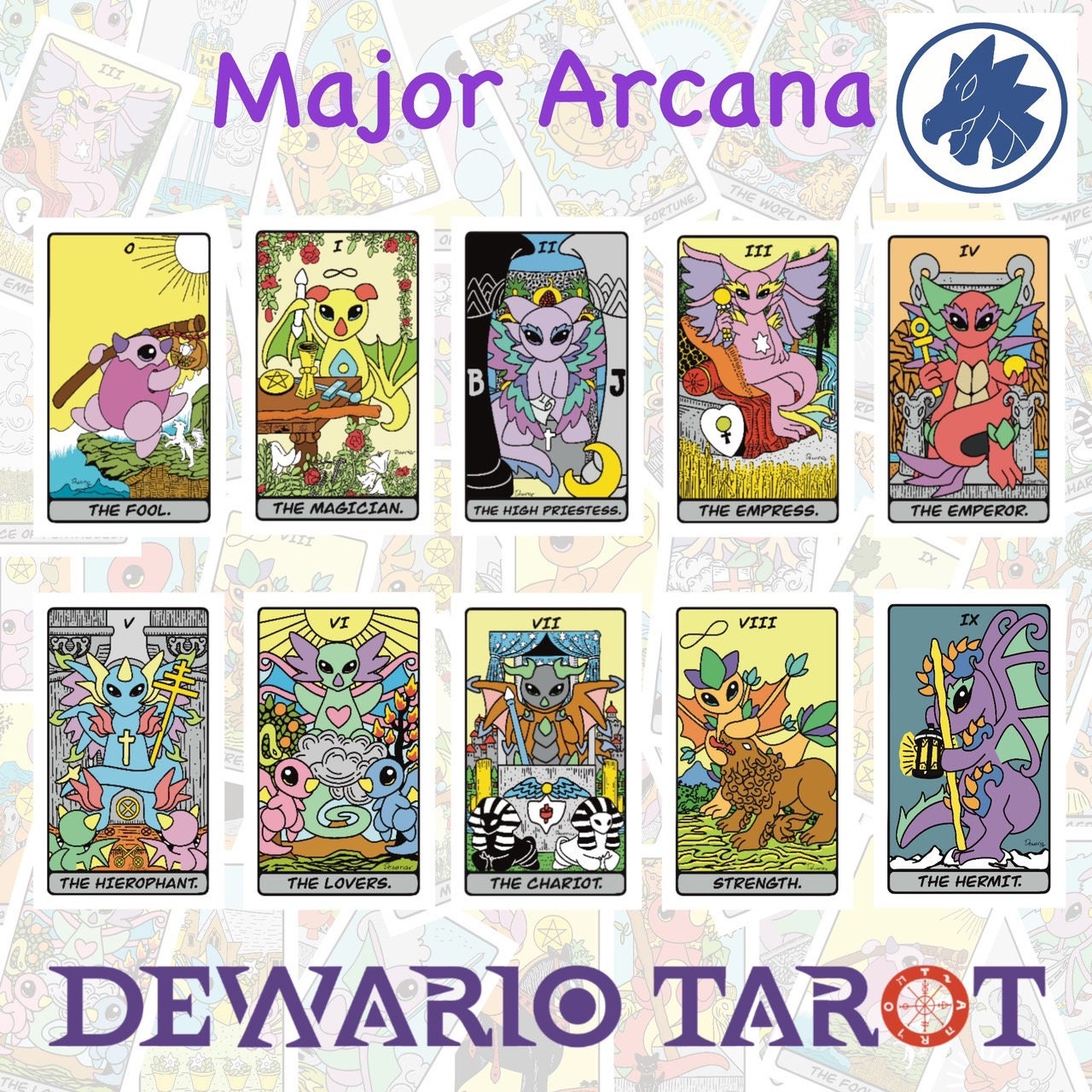 Dragon Tarot Deck , Unique Tarot Cards, 78 Tarot Cards, Custom Design ...