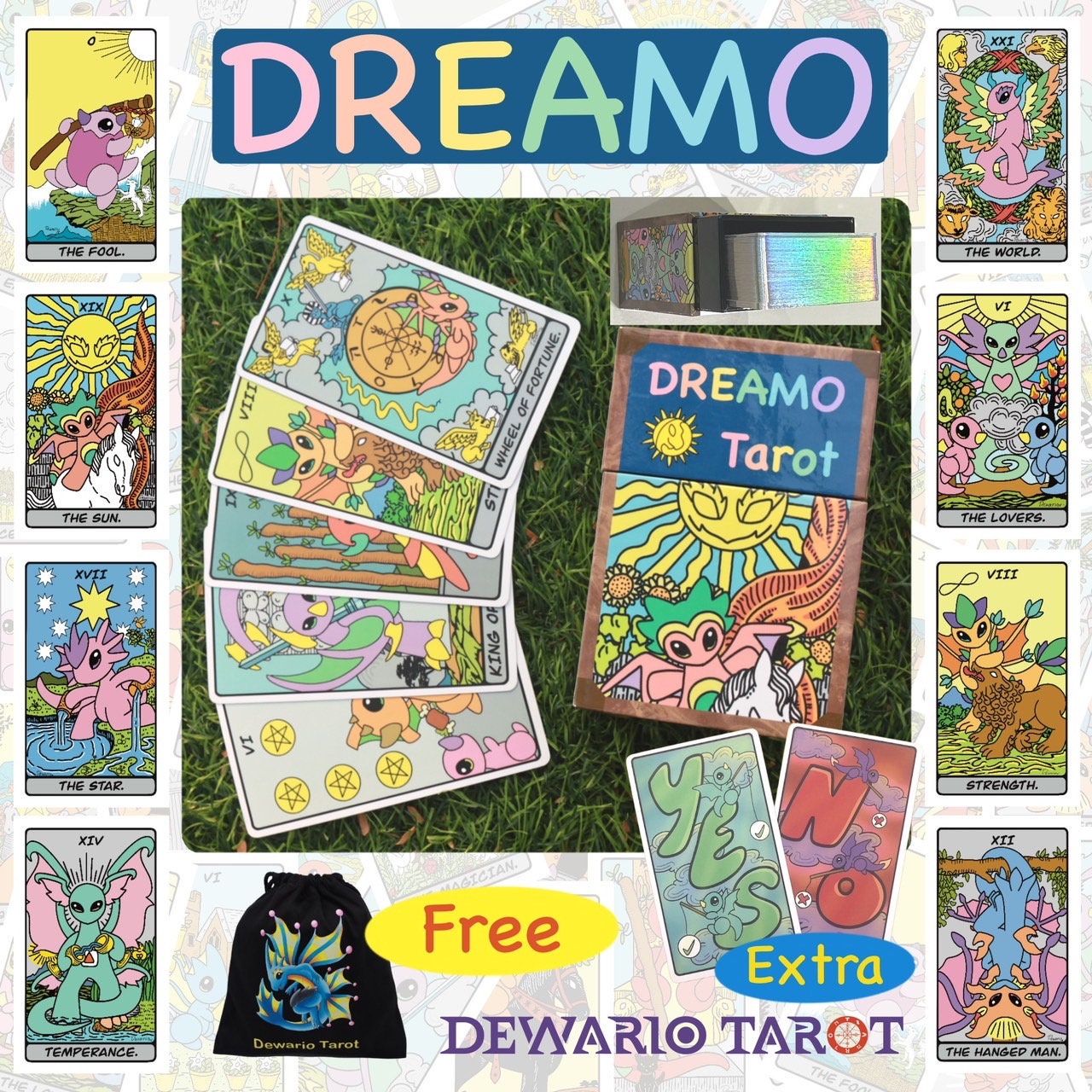 Dragon Tarot Deck , Unique Tarot Cards, 78 Tarot Cards, Custom Design ...