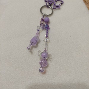 Cute Keychain | Kawaii | Purple| Charming Keychain With a Purple Ribbon ...