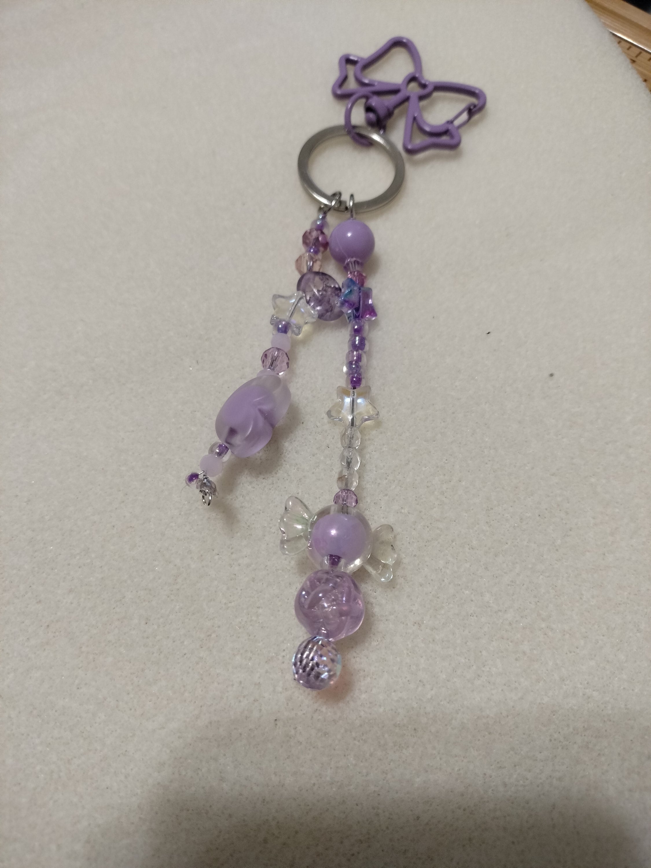 Cute Keychain | Kawaii | Purple| Charming Keychain With a Purple Ribbon ...