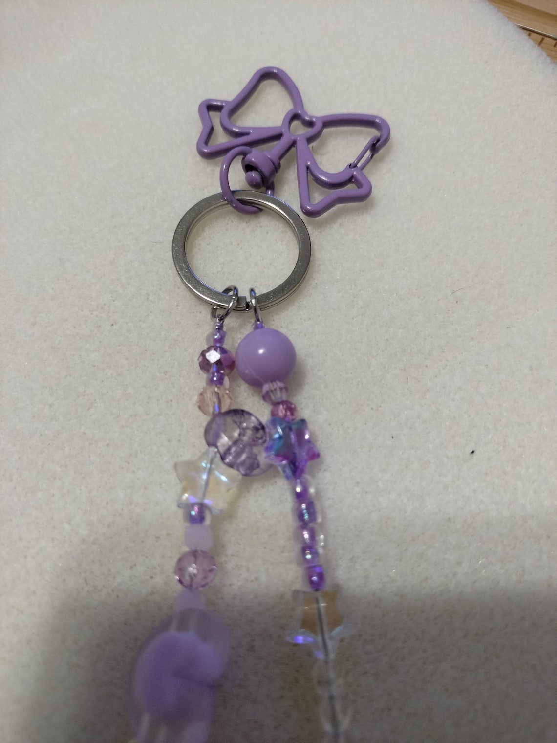 Cute Keychain | Kawaii | Purple| Charming Keychain With a Purple Ribbon ...