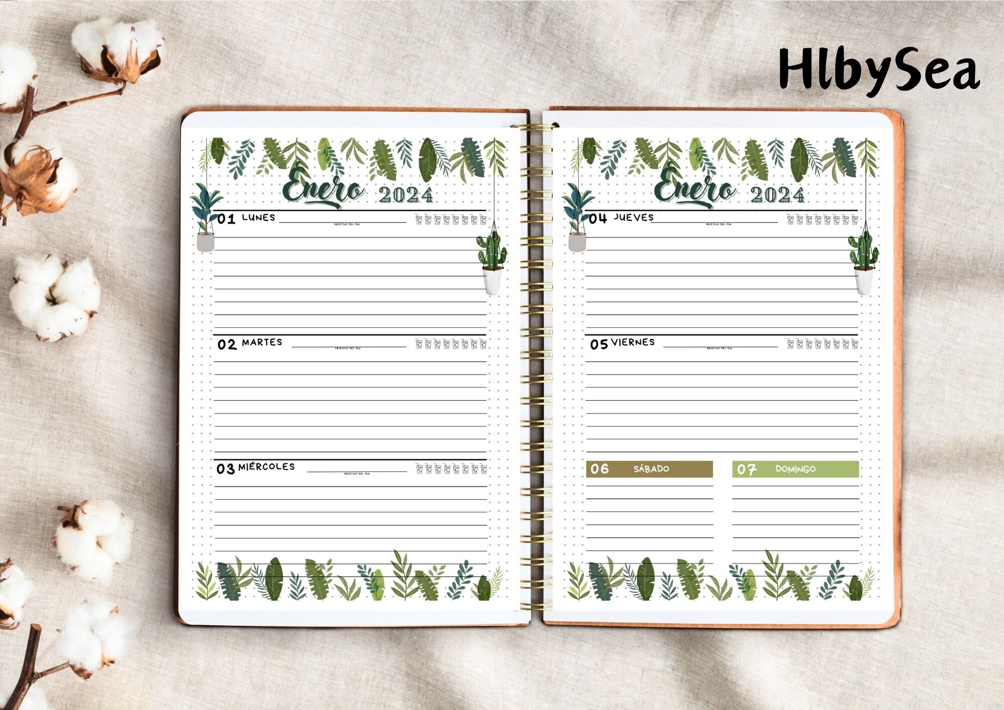 AGENDA 2024/perfect to Make Your Year More Than Perfect/ Plants/flowers ...