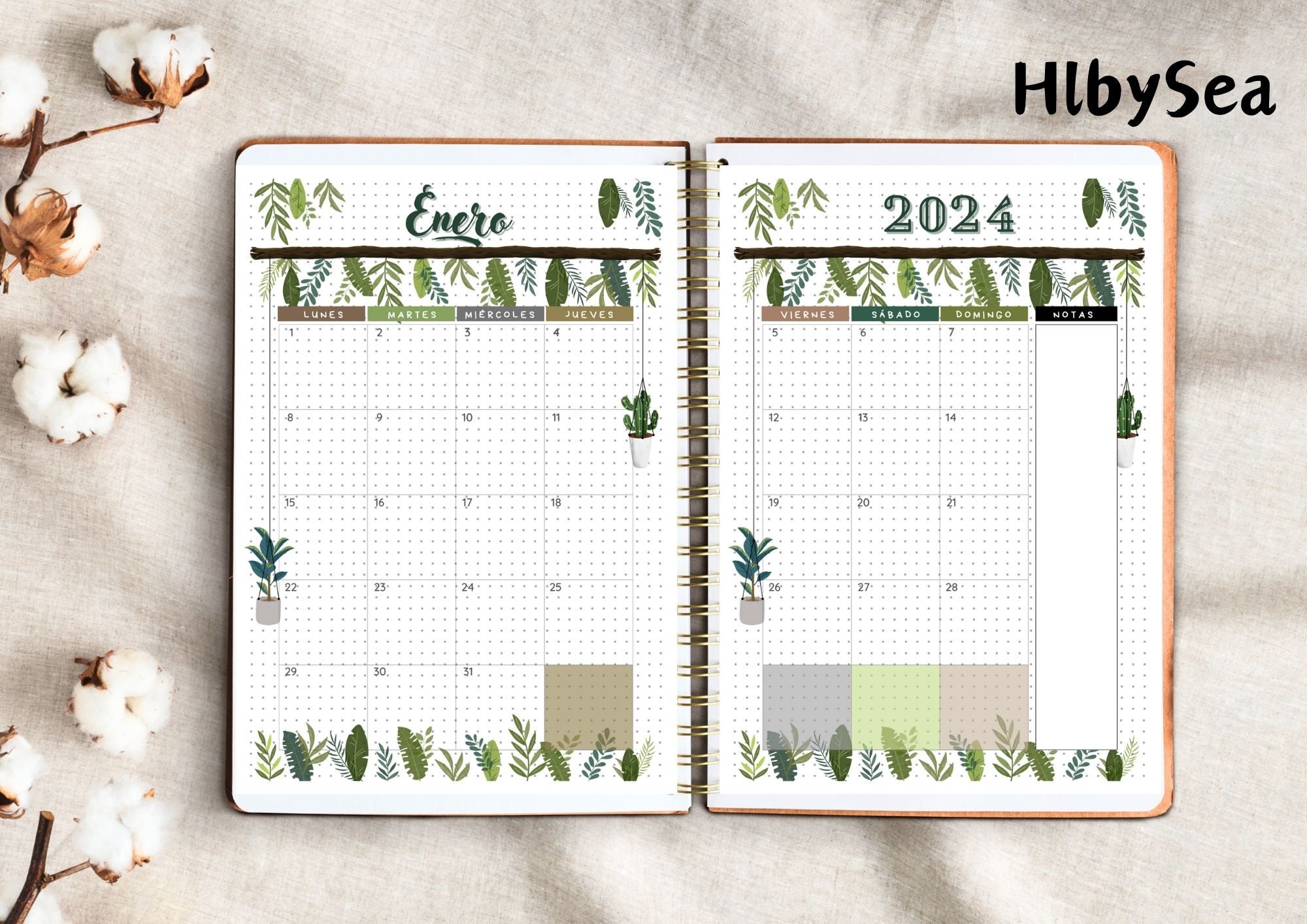 AGENDA 2024/perfect to Make Your Year More Than Perfect/ Plants/flowers ...