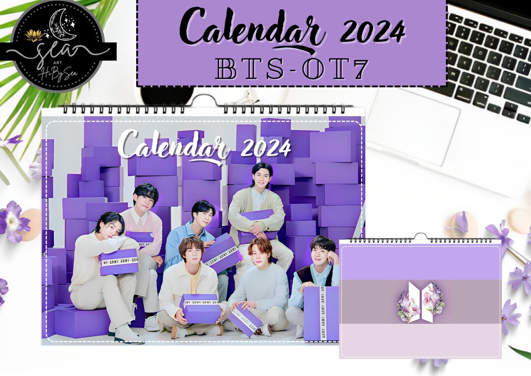 2024 CALENDAR / BTS OT7 / English Version / Desk and Wall Calendar ...