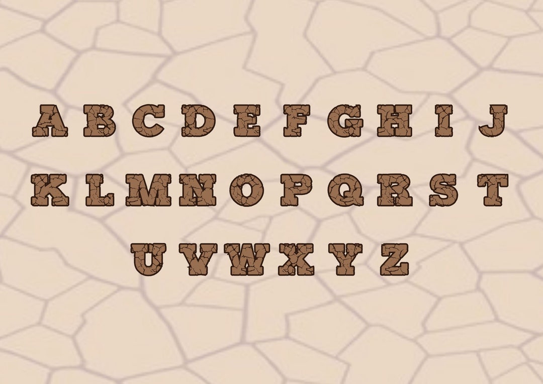 Cracked Ground Printable / Layout / Designing Font - Etsy