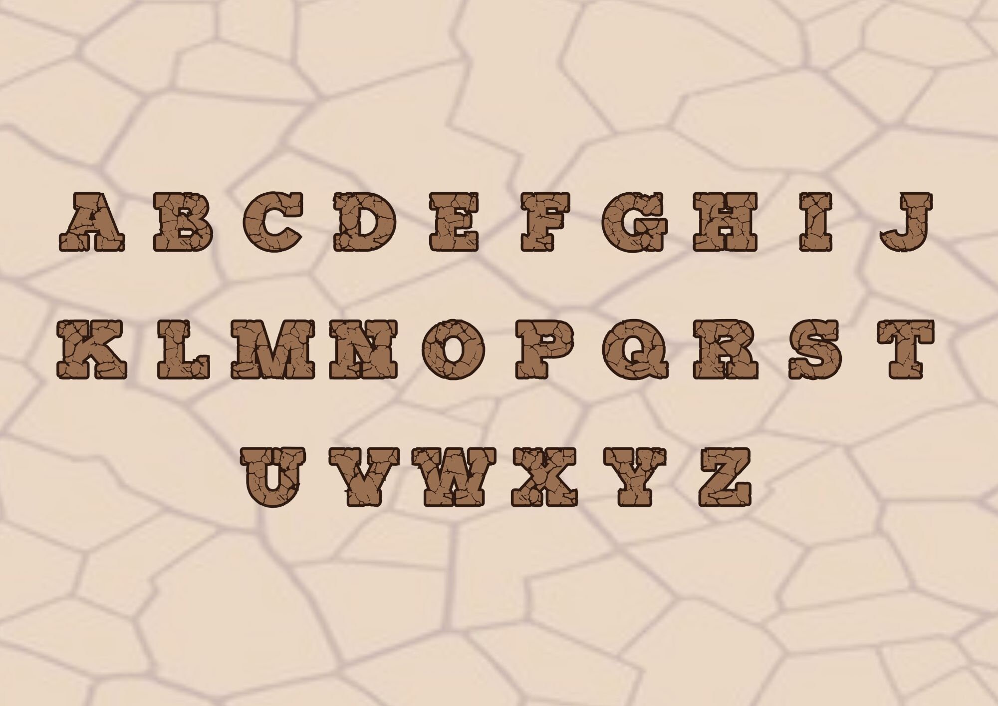 Cracked Ground Printable / Layout / Designing Font - Etsy