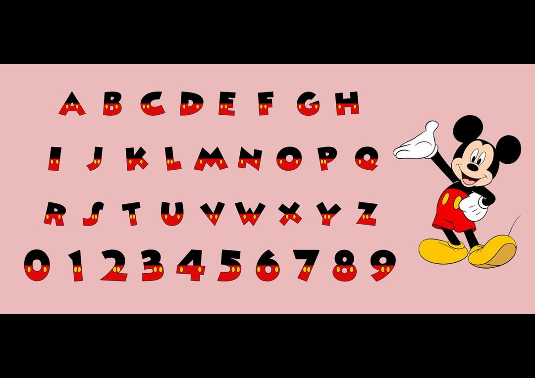 Mickey Mouse Printable / Layout / Designing Font - Etsy