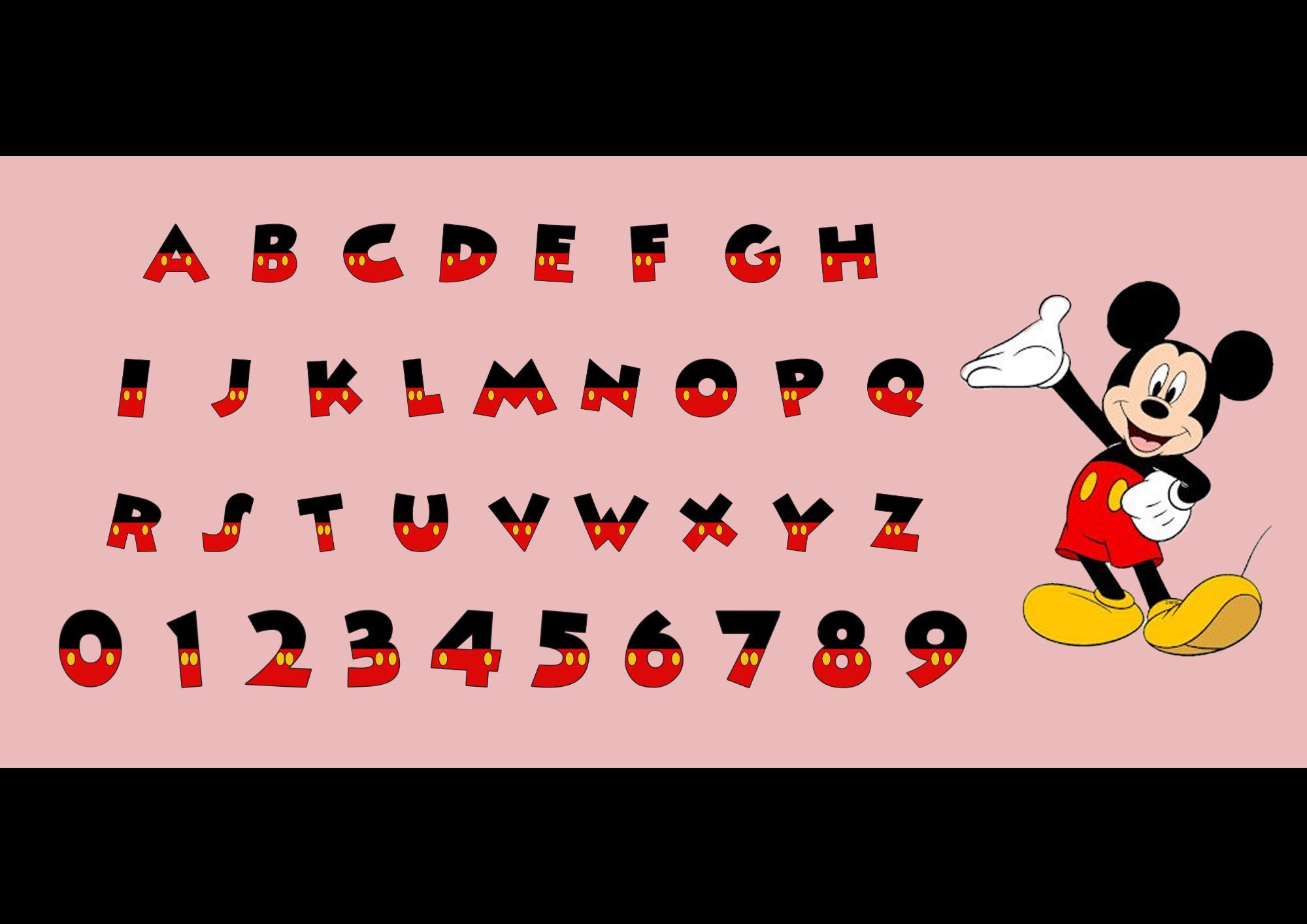 Mickey Mouse Printable / Layout / Designing Font - Etsy