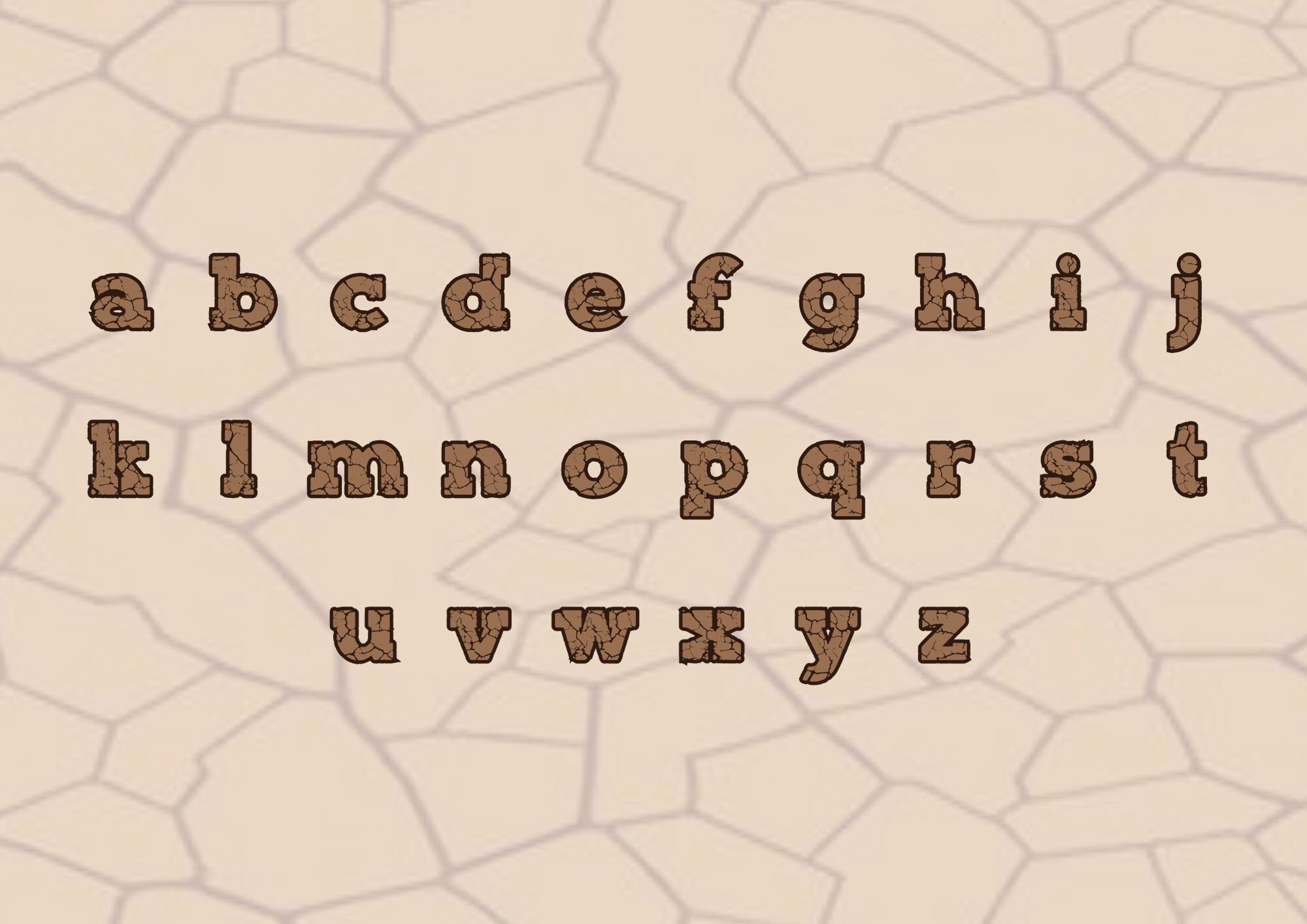 Cracked Ground Printable / Layout / Designing Font - Etsy