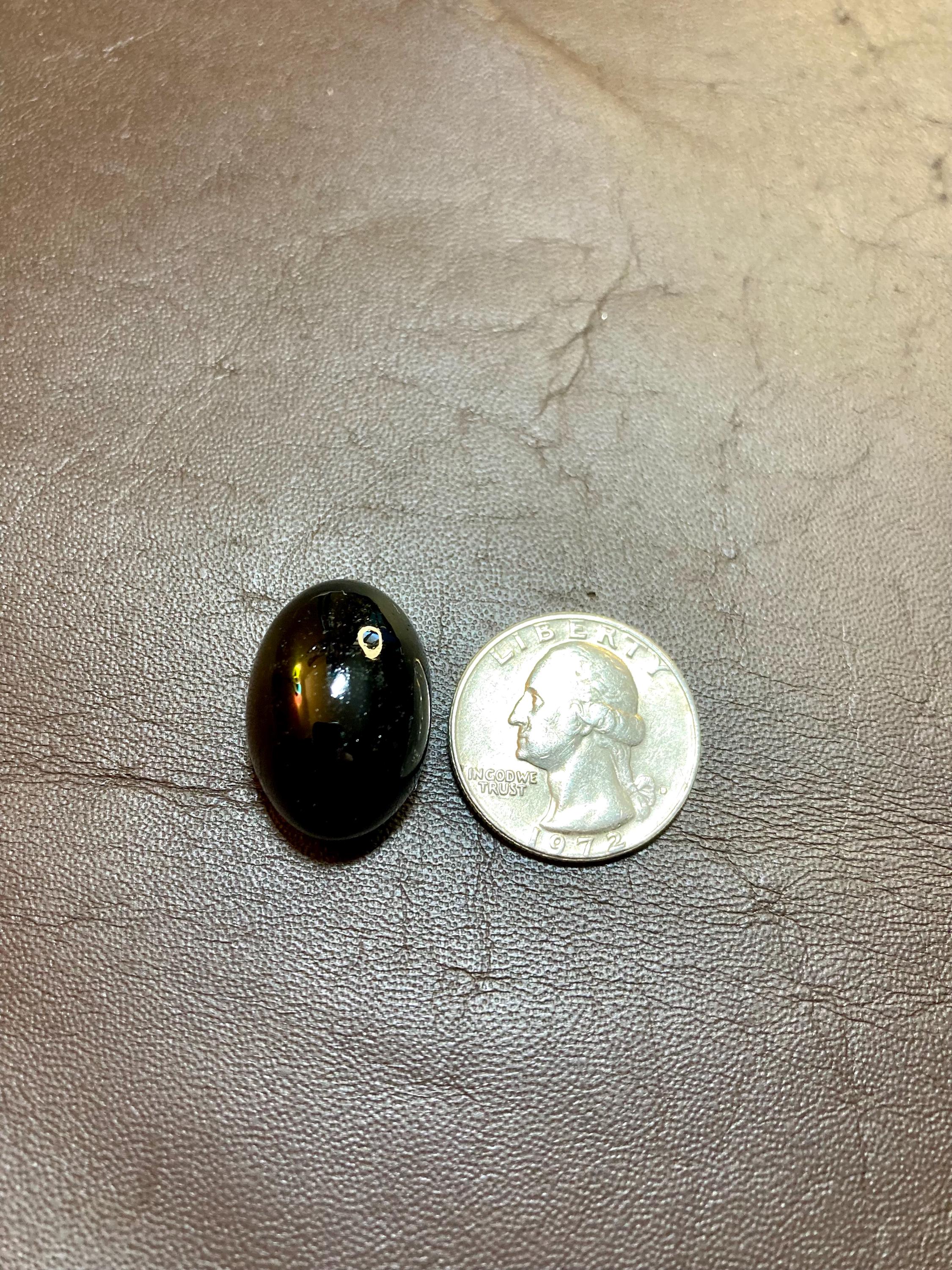 Hand Cut Oval Vietnamese Tektite Cabochon With Display Case - Etsy
