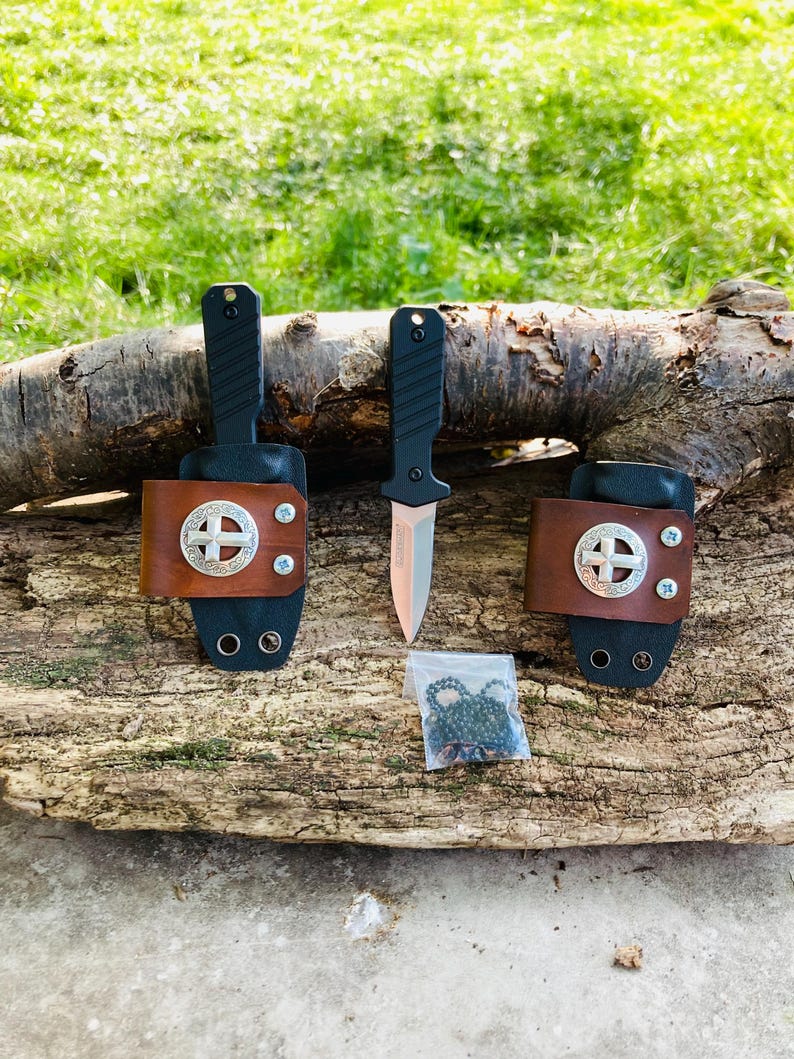 Custom Neck Knife With Hand Made Leather Belt Loop and Stainless Steel ...