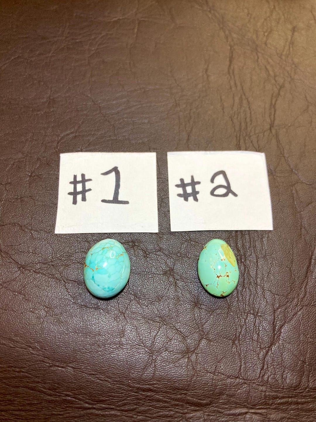 100% Natural Non Dyed #8 Turquoise Cabochons With Display Case - Etsy
