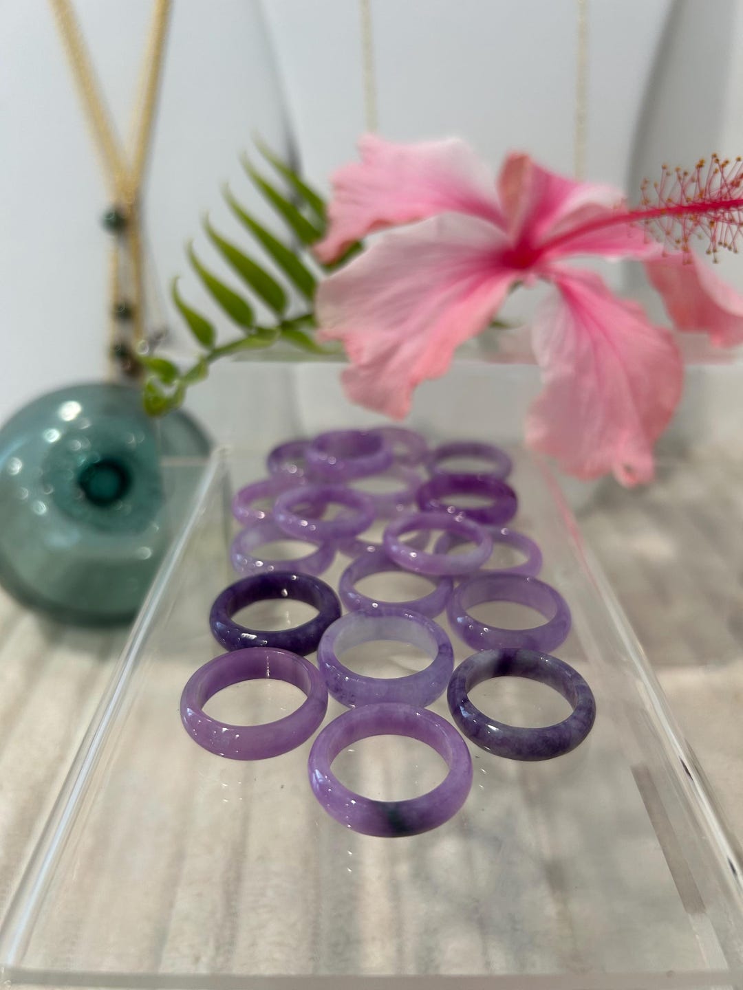 Purple/lavender Jade Ring - Etsy