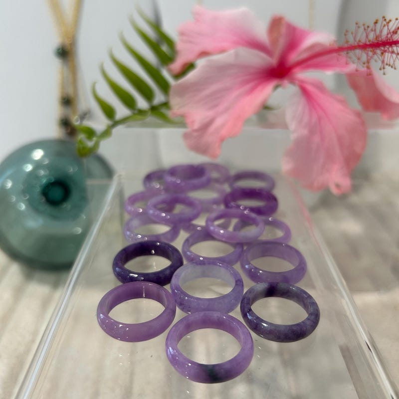 Pink Purple Jade Ring - Etsy UK