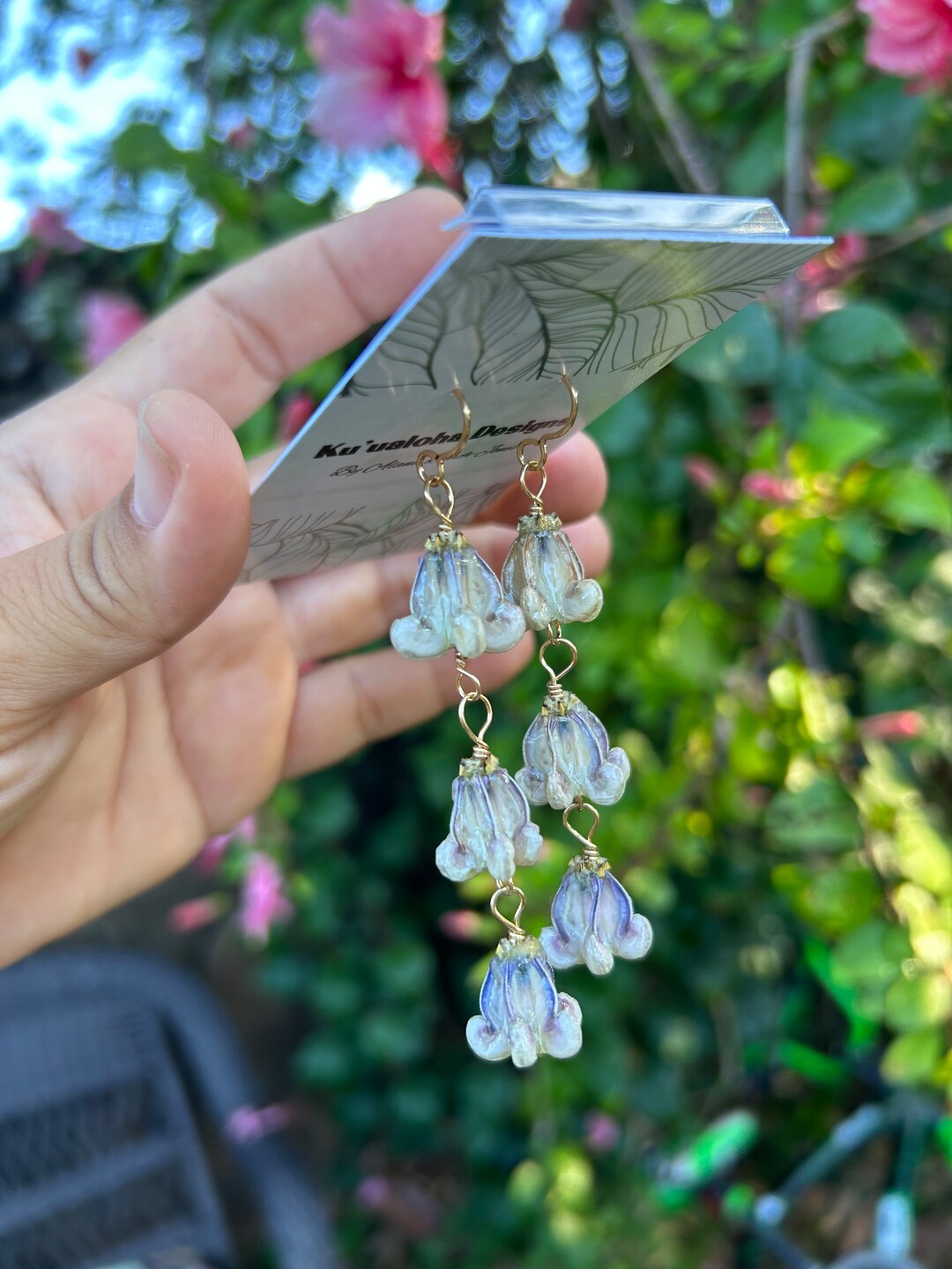 Triple Crown Flower Dangle Earrings - Etsy