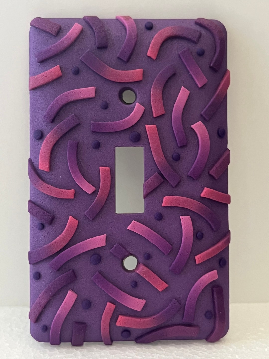 Purple Switch Plate With Confetti - Etsy