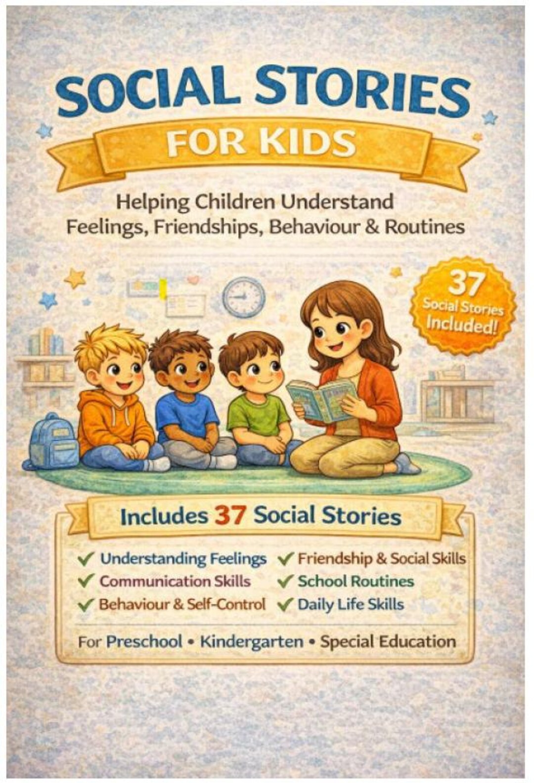 Preschool Social Stories | Autism Behavior Support | Social Skills ...