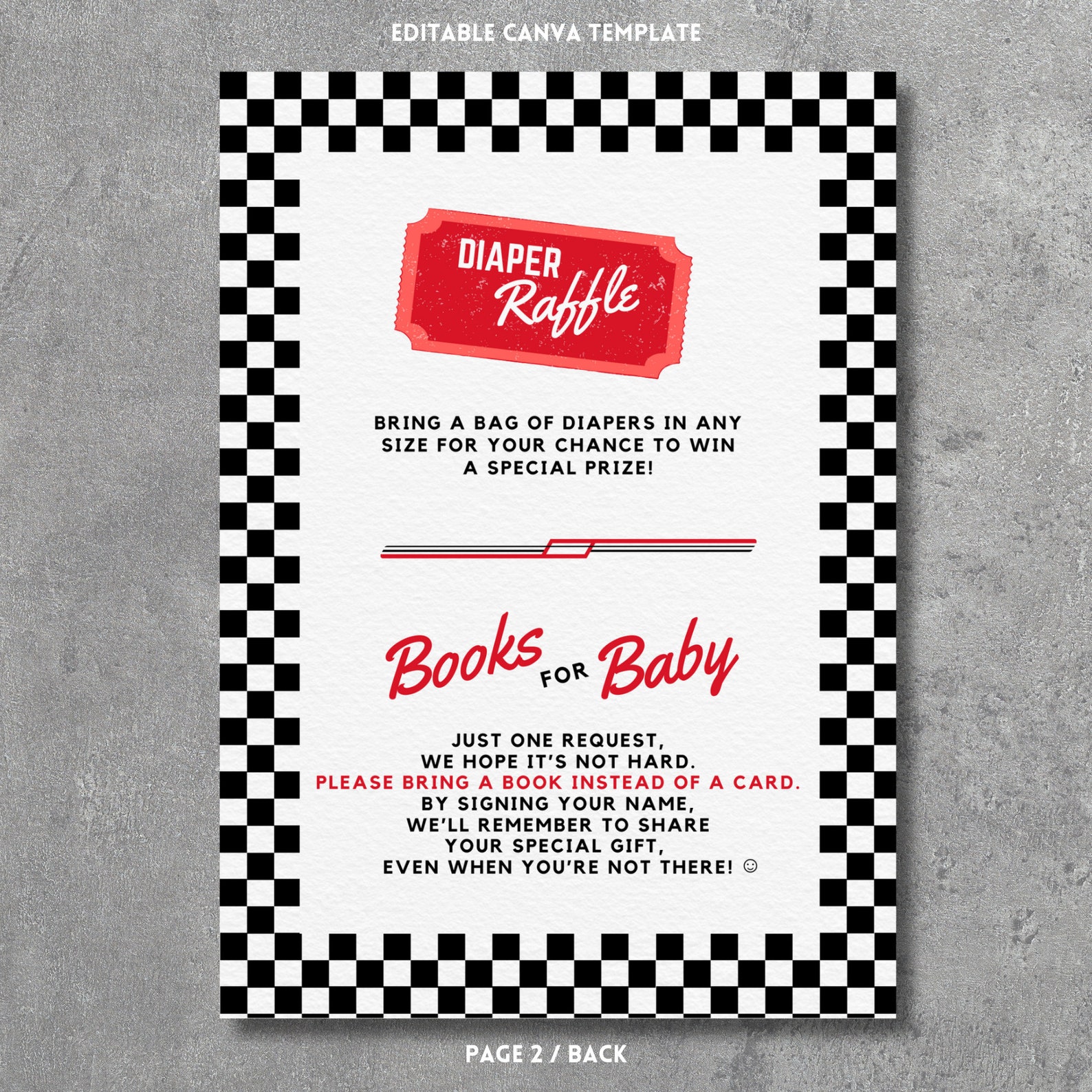 Race Car Baby Shower Invite | DIY Editable Invitation Template for ...