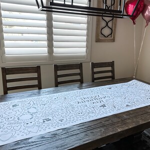 Giant Easter Coloring Table Runner, Spring Poster Page, Jumbo Happy ...