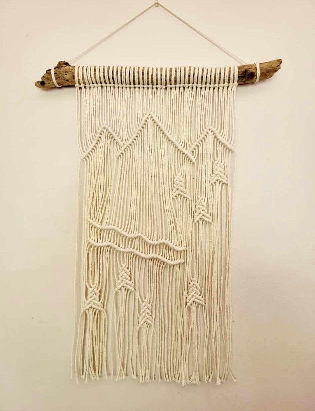 Macrame Mountain Wall Art | Nature Wall Hanging | Woven Landscape Art ...