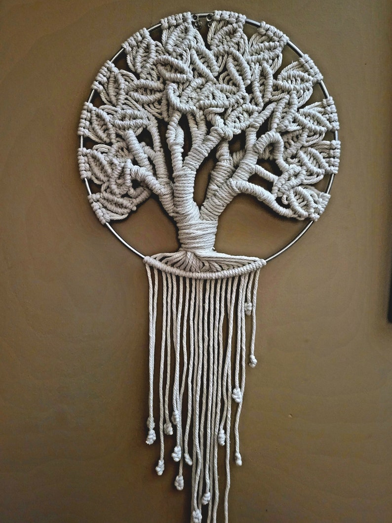 Macrame Tree of Life Macrame Boho Aesthetic Handmade Home Decor Natural ...