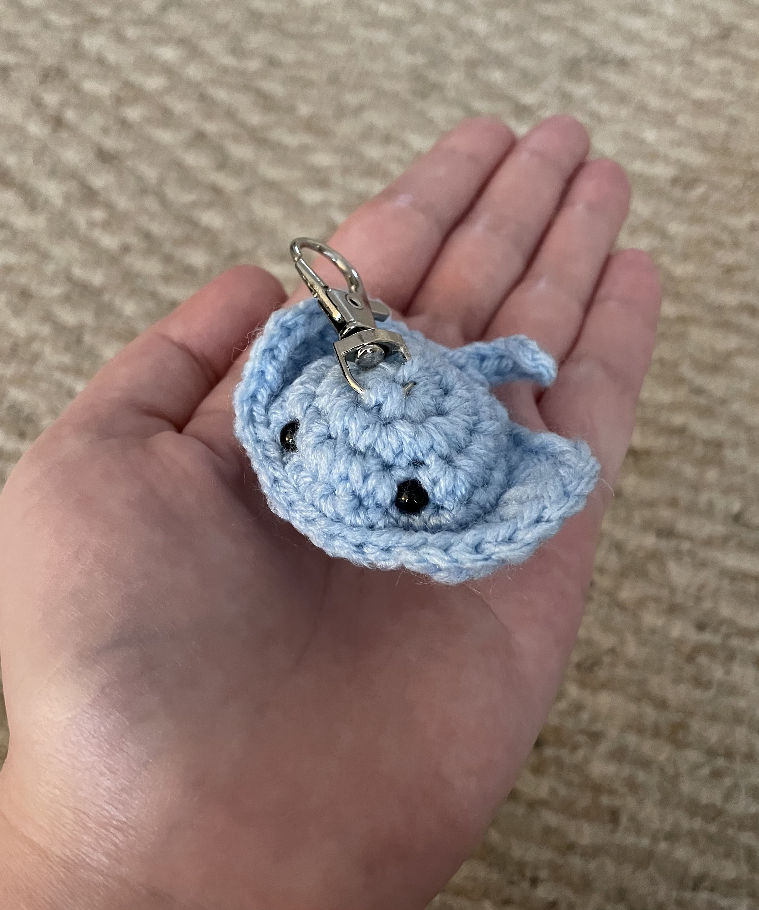 Mini Handmade Crochet Stingray Keychain - Etsy
