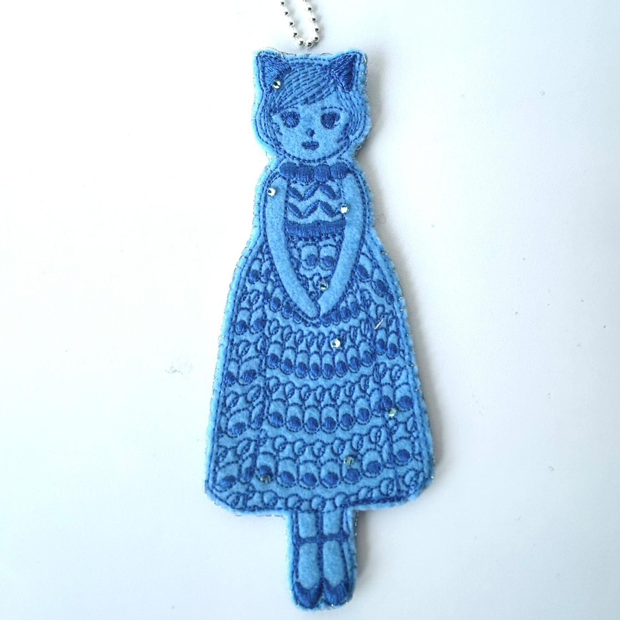 Cute Cat Girl Front/back Design for Machine Embroidery Sewing Project ...
