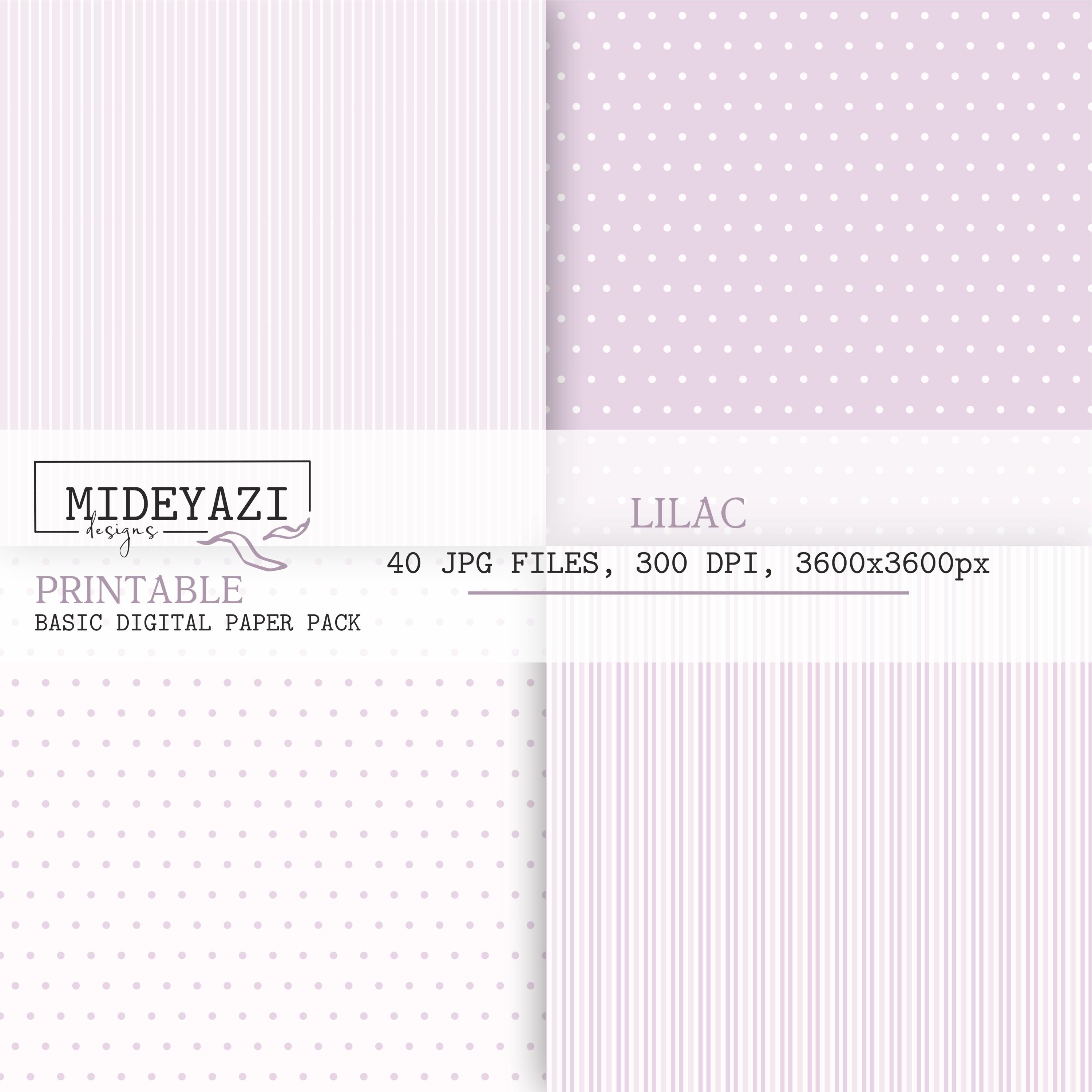 Lilac Printable Background, Lilac Basic Digital Paper Pack, Printable ...