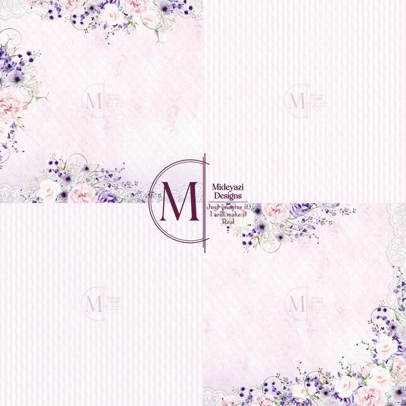Tender Wedding Digital Paper Bride and Groom Ceremony Printable Elegant ...