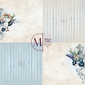 Nautical Digital Paper Pack, Sea Wedding Scrapbook Paper, Marine ...