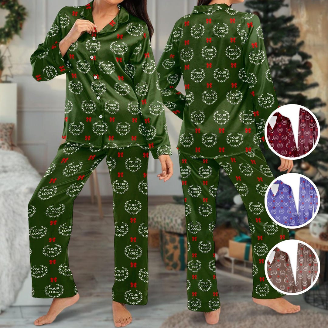 Custom Logo Pajamas Gift, Employers Pajamas, Personalized Business Logo ...