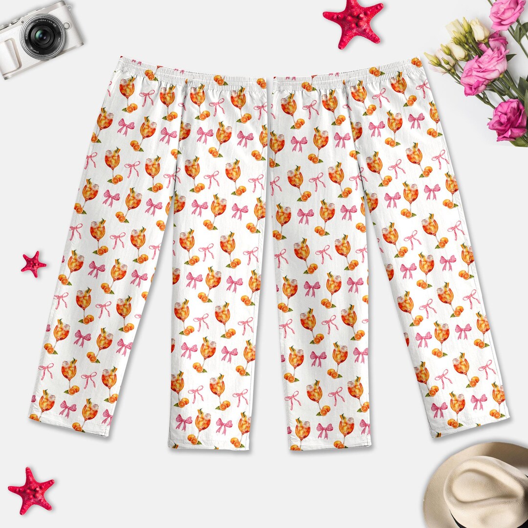 Cocktail Watercolor Pajama, Cocktail Themed Pajama, Cocktail Drinking ...