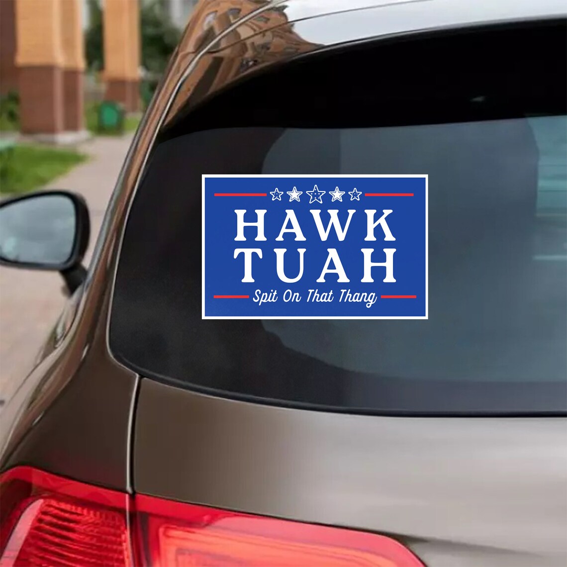 Hawk Tuah Election Vote Style Car Decal Sticker, Trendy Hawk Tuah Spit ...