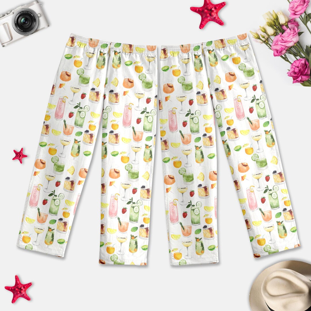 Cocktail Pajamas Pants, Alcohol Pants, Margarita Trendy Pajamas for Her ...