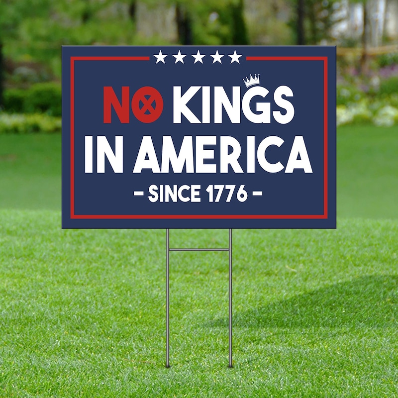 No Kings Protest Signs - Etsy