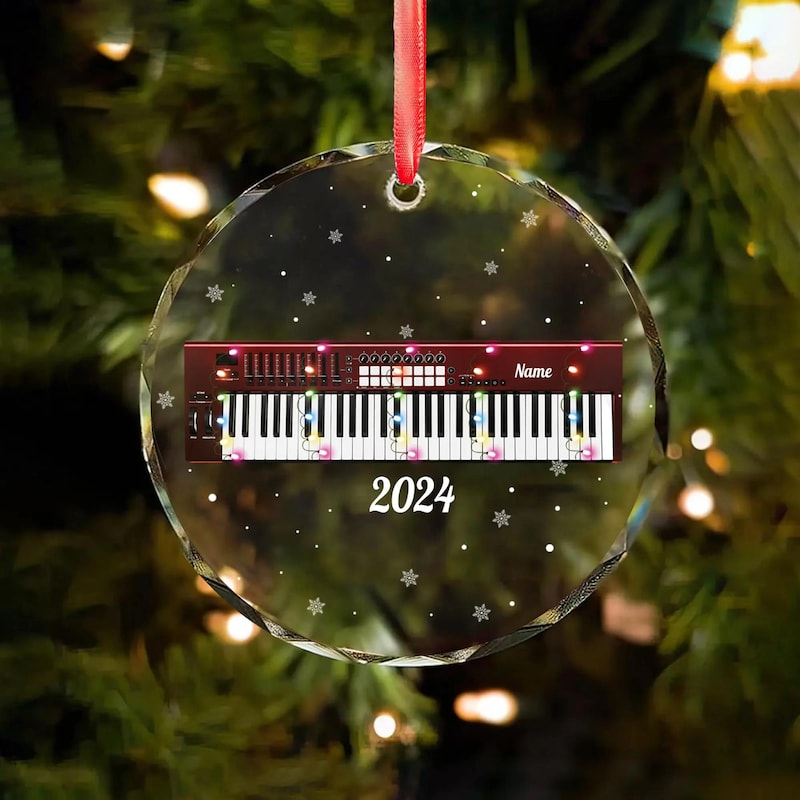 Glass Keyboard Ornament - Etsy