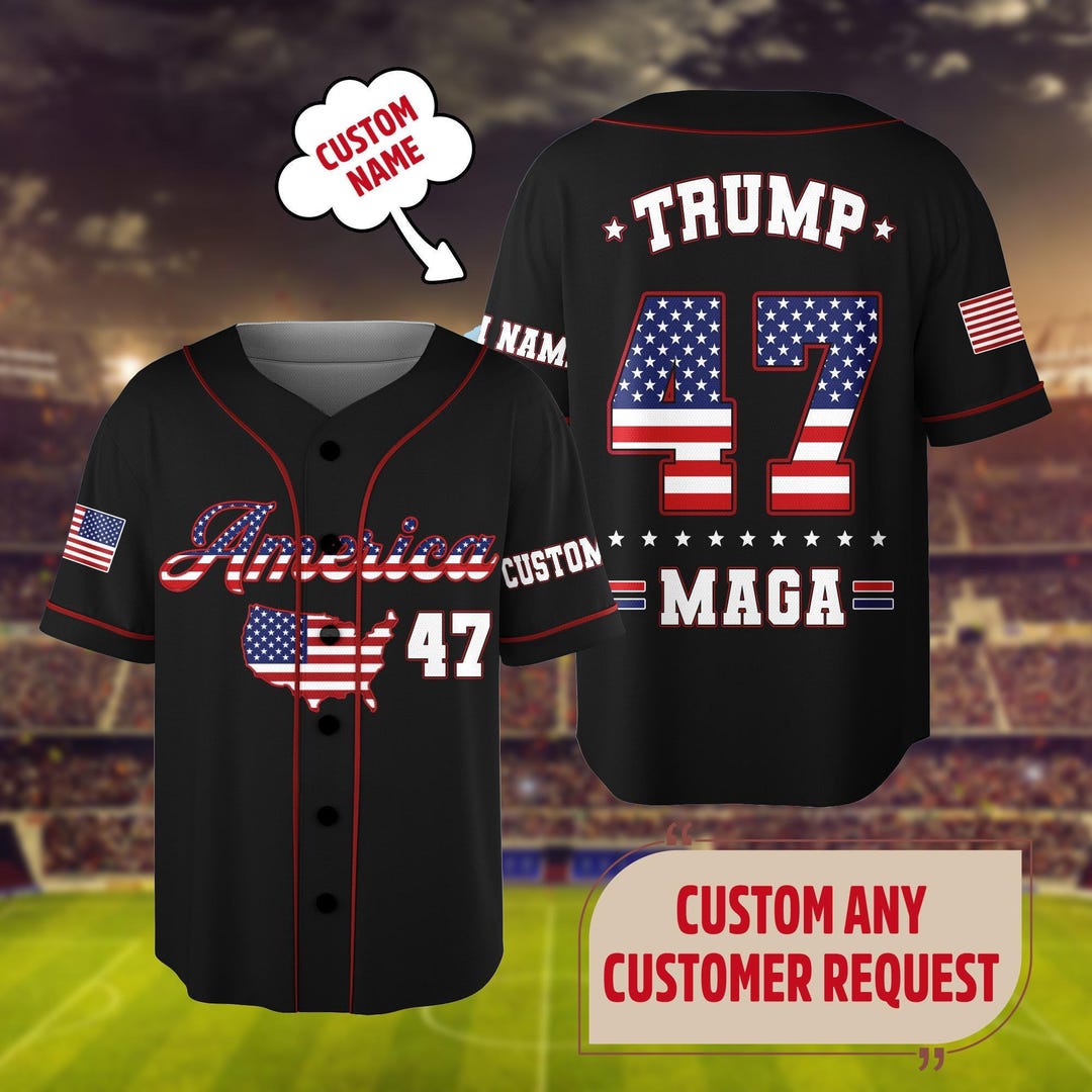 Personalized Trump 47 President Baseball Jersey, Custom Name Trump ...
