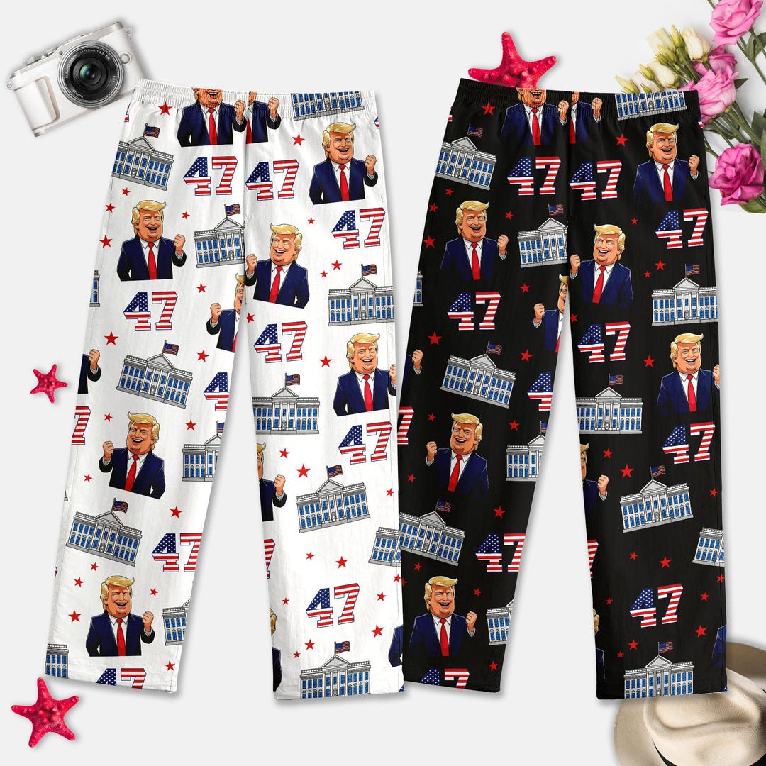 Donald Trump Unisex Pajama Pants, Patriotic Pajama Pants, 47th ...