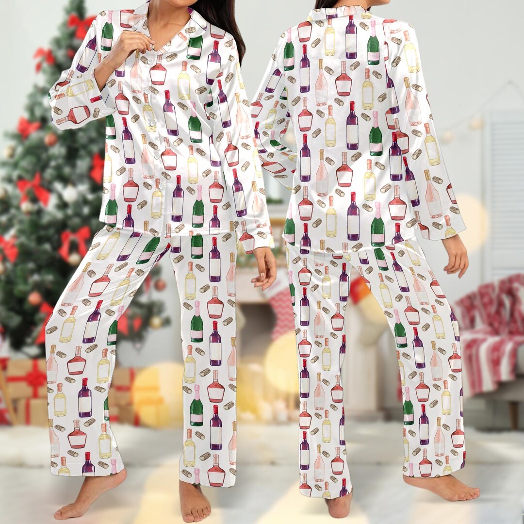 Wine Bottle Pajamas, Bachelorette Party Pajamas, Bachelorette Party ...