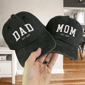 Personalized Mom Dad Embroidered Hat, Customized New Mom Dad Baseball ...