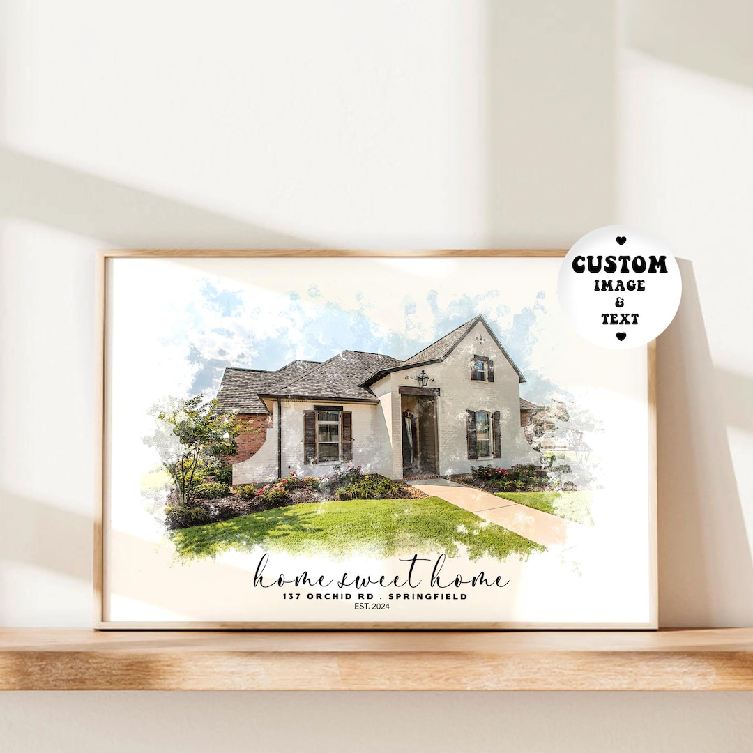 Custom Our First Christmas in New Home Poster, Personalized House ...