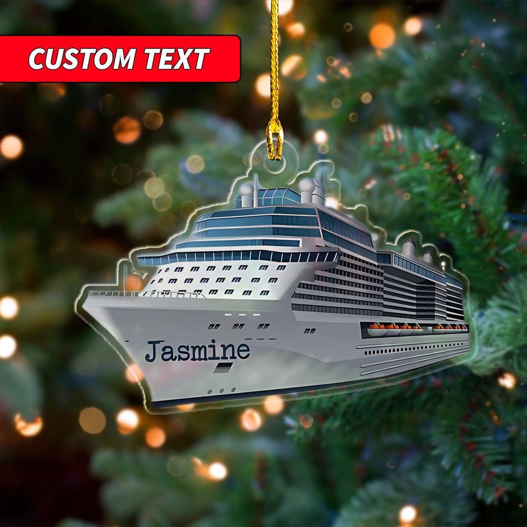 Personalized Cruise Ship Ornament, Cruise Ship Motor Boat Gift ...