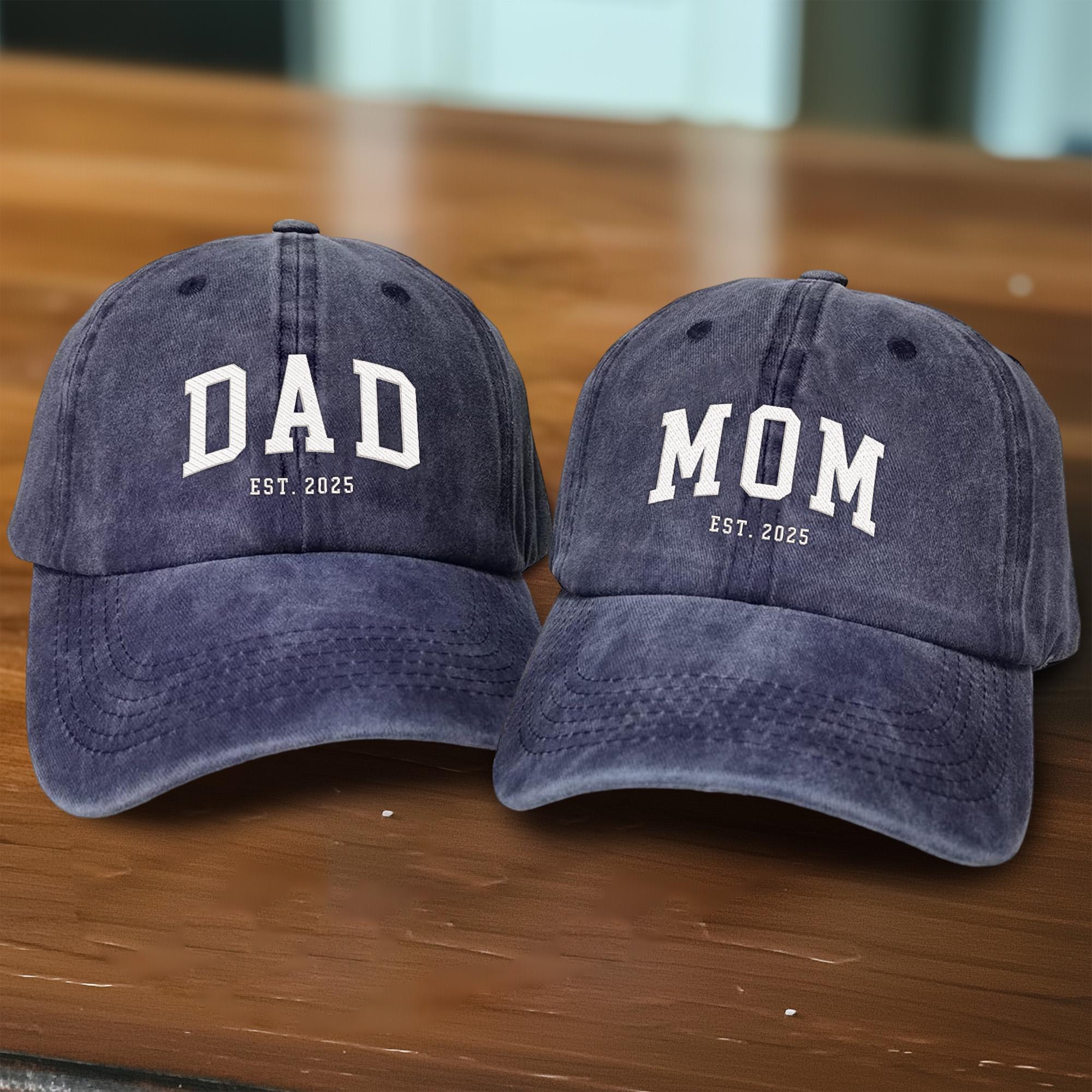 Personalized Mom Dad Embroidered Hat, Customized New Mom Dad Baseball ...