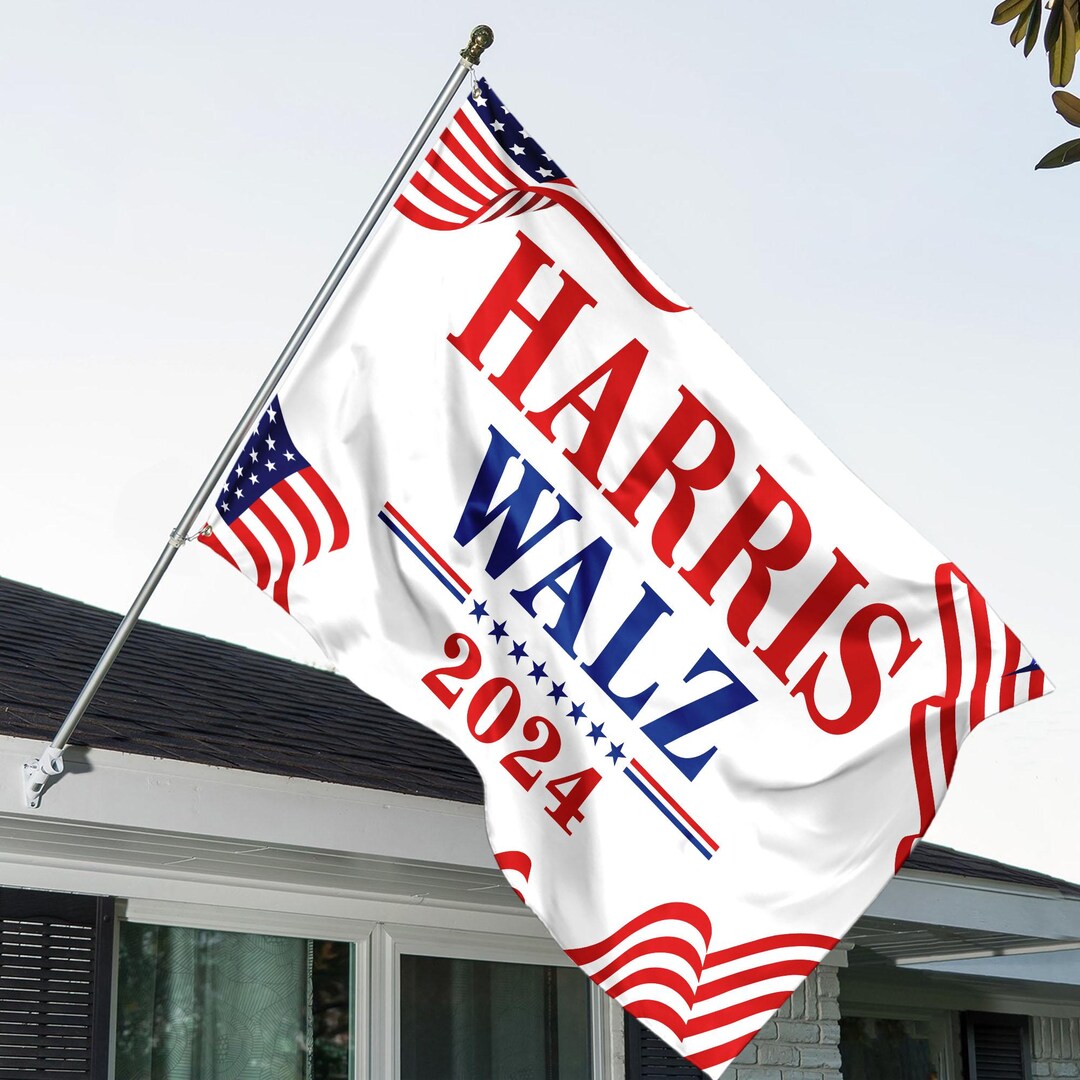 Kamala Harris Tim Walz 2024 Presidential House Flag, Walz For Vice ...