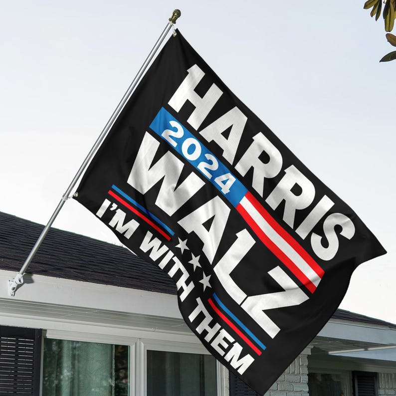 President Kamala Harris 2024 House Flag, Harris Walz House Flag ...